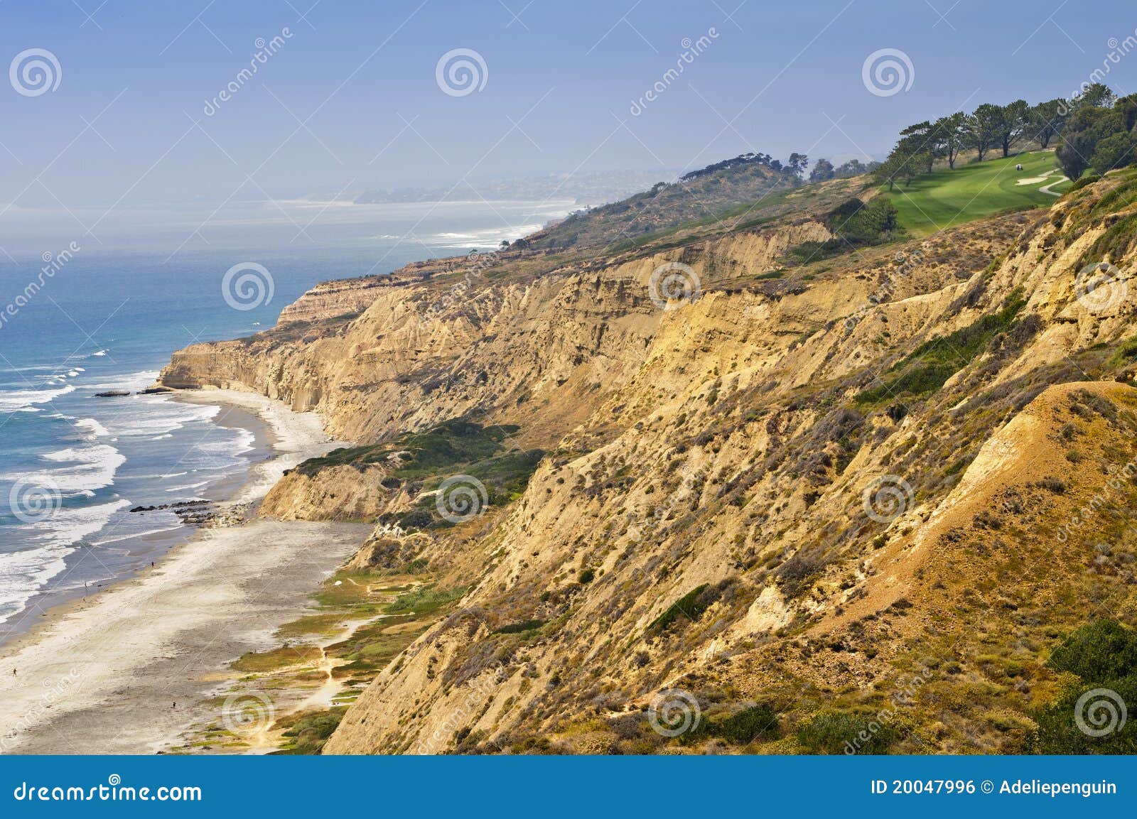 Golf Course on Ocean Cliffs, California Stock Photo - Image of pacific ...