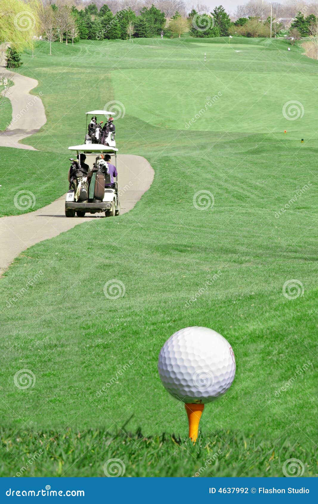 Golf Course Overview stock photo. Image of relax, cart - 4637992