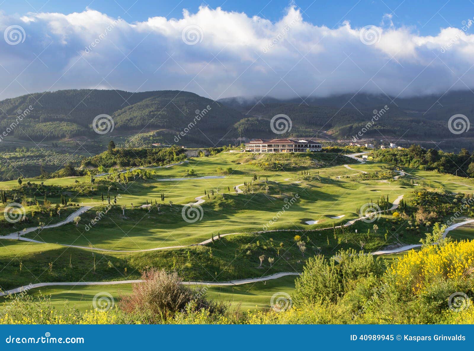 Golf course stock image. Image of bunker, hobby, play - 40989945