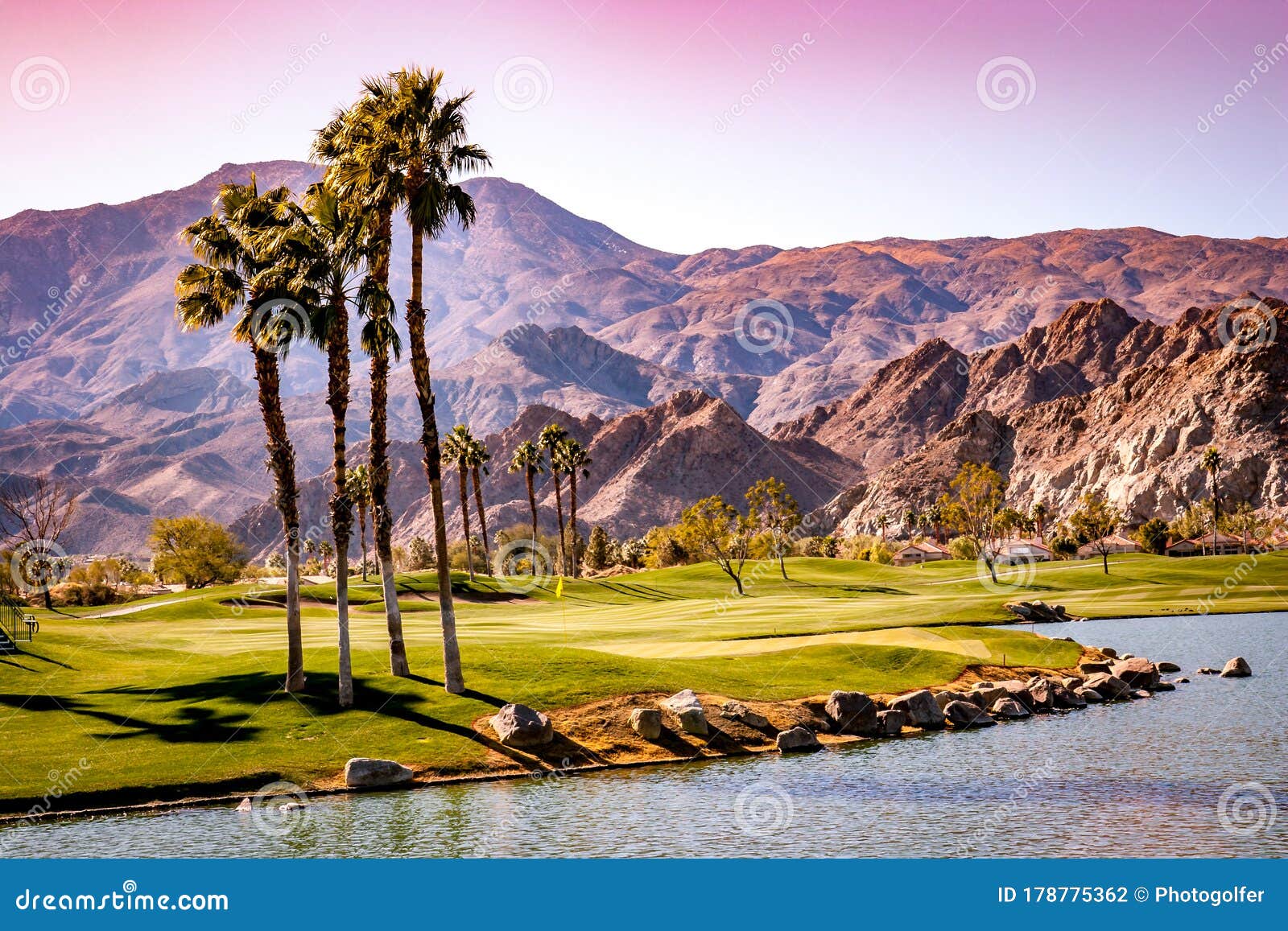 Golf Course, Palm Springs, California Stock Photo - Image of springs ...