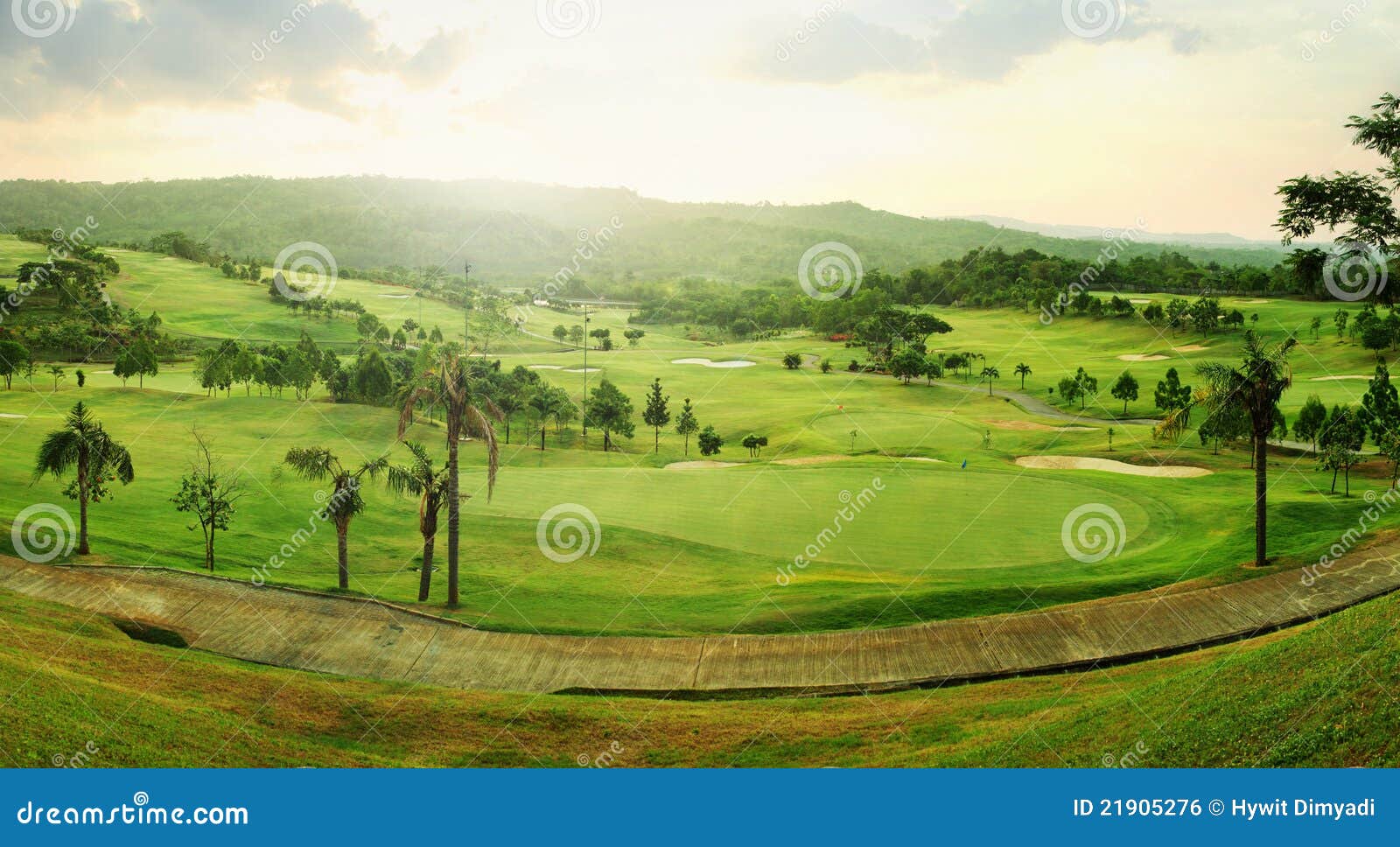 Golf course panorama stock photo. Image of outdoor, grass - 21905276