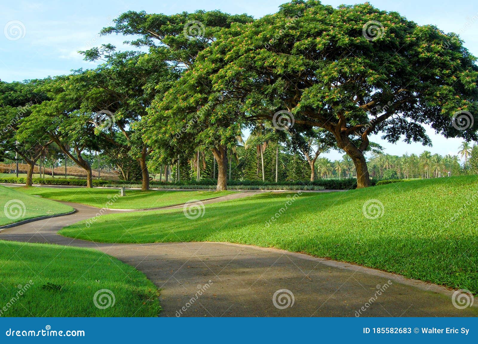 Golf Course Pathway at Mount Malarayat in Lipa, Batangas, Philippines ...