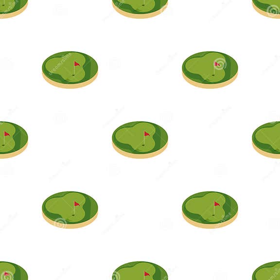 Golf Course Pattern Seamless Vector Stock Vector - Illustration of ...