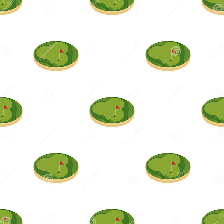 Golf Course Pattern Seamless Vector Stock Vector - Illustration of ...