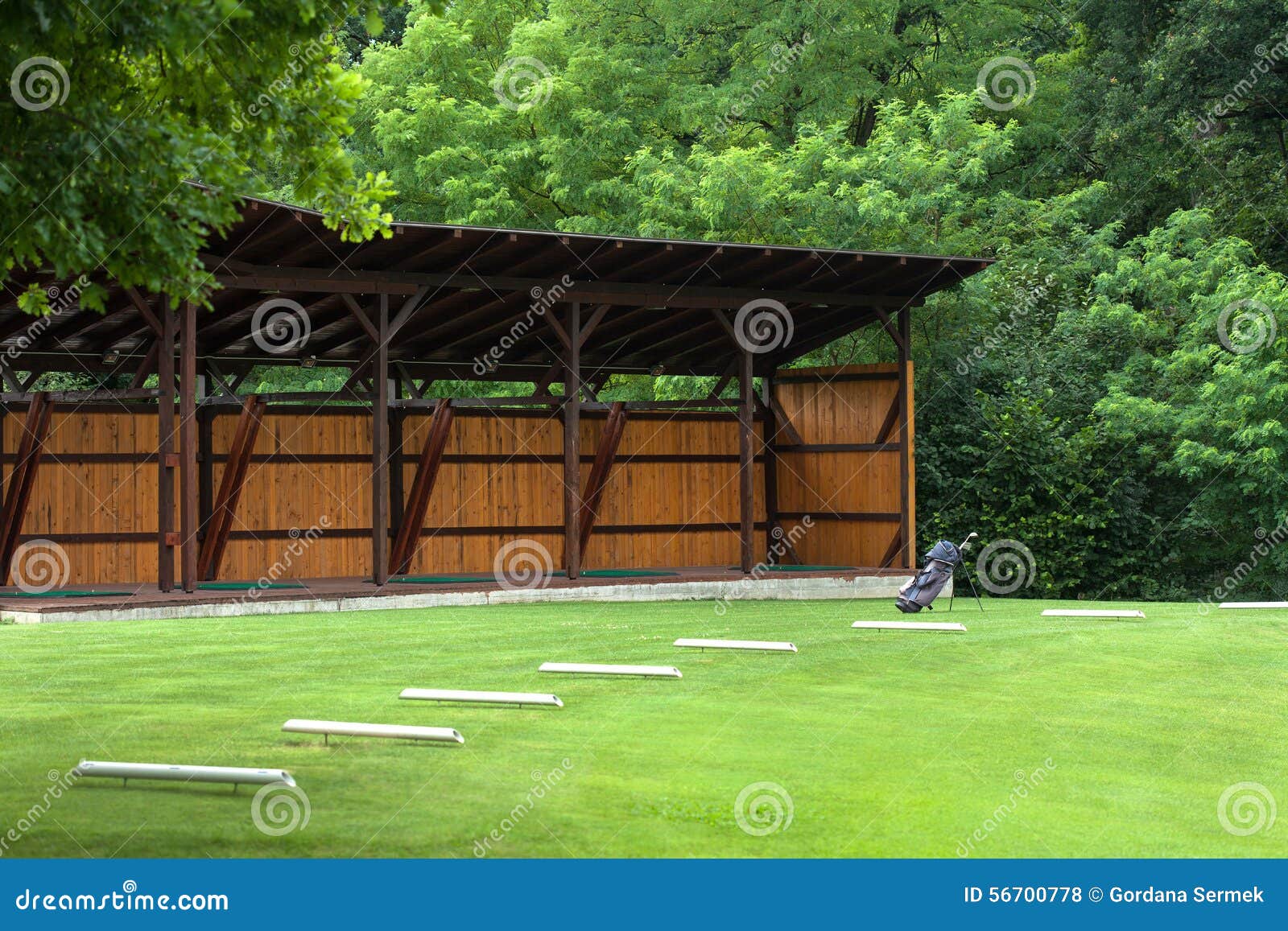 Golf Course Practice Facilities Stock Photo - Image of blue, game: 56700778