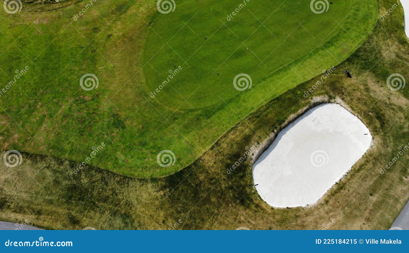 Golf course sand barrier stock image. Image of wall - 225184215
