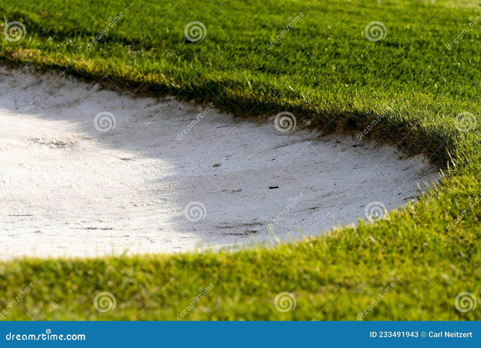 Golf Course Sand Bunker stock image. Image of bunker - 233491943