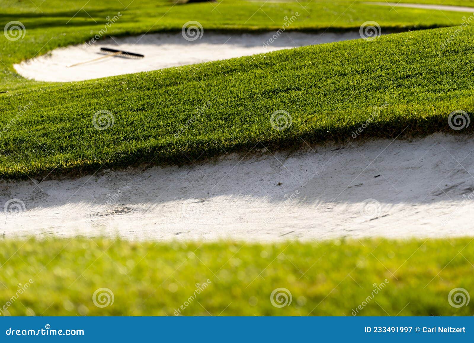 Golf Course Sand Bunker stock image. Image of abstract - 233491997