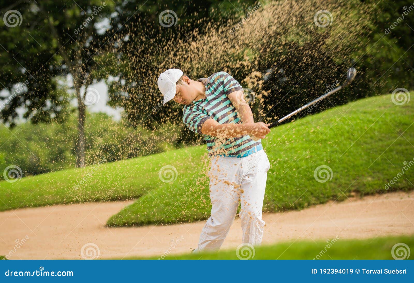 Golf Course Sand Sand Making Splashes Stock Photos - Free & Royalty ...