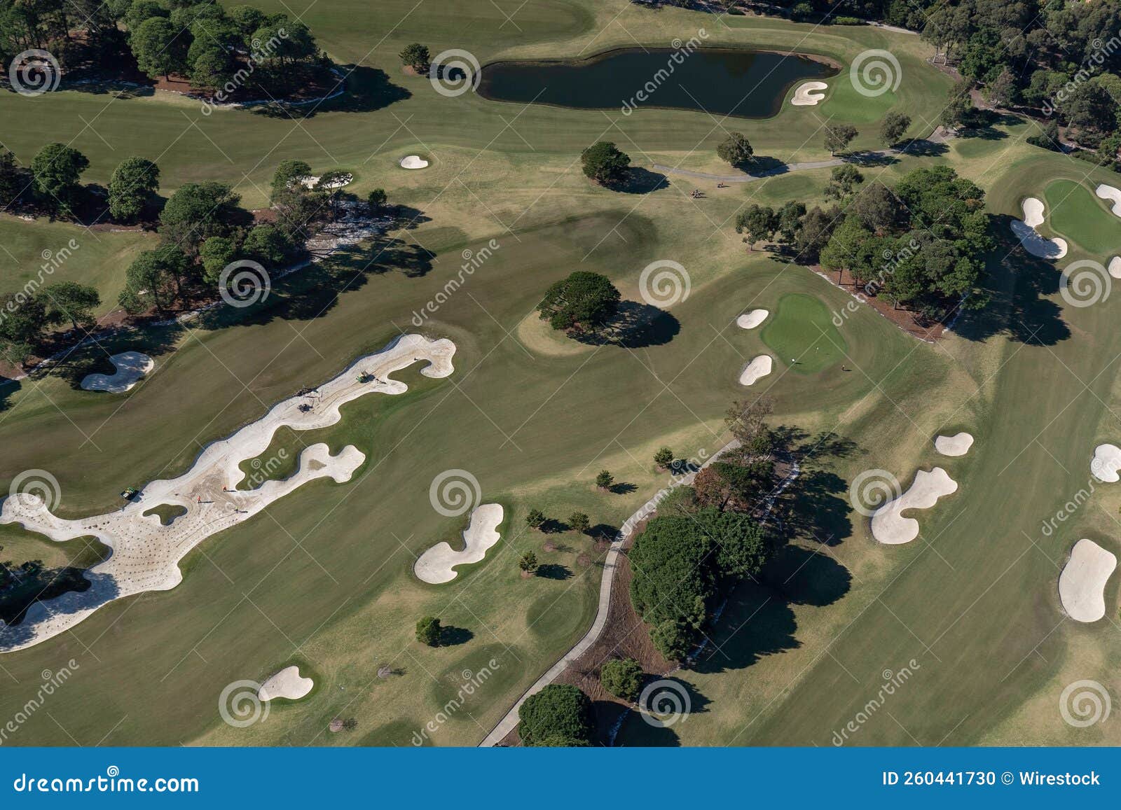 Golf Course, Seen from Above in Helicopter Editorial Image - Image of ...