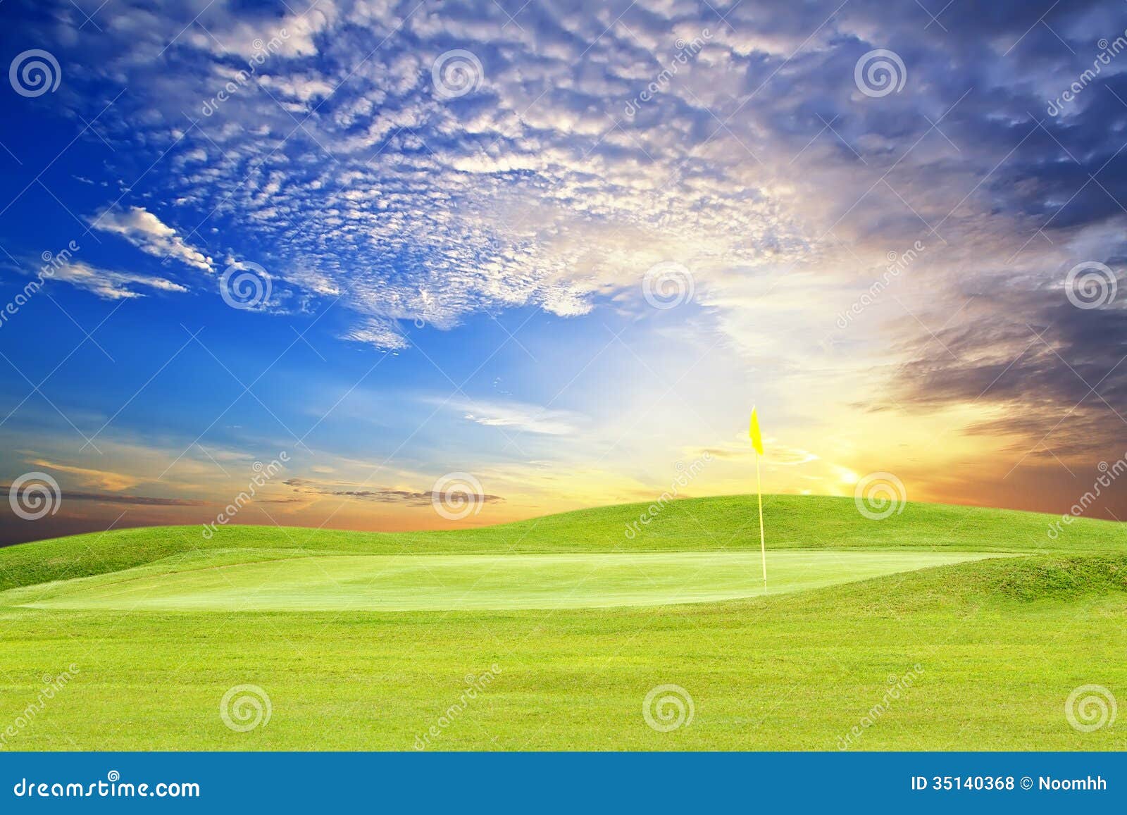 Golf course with sky stock photo. Image of drive, holiday - 35140368