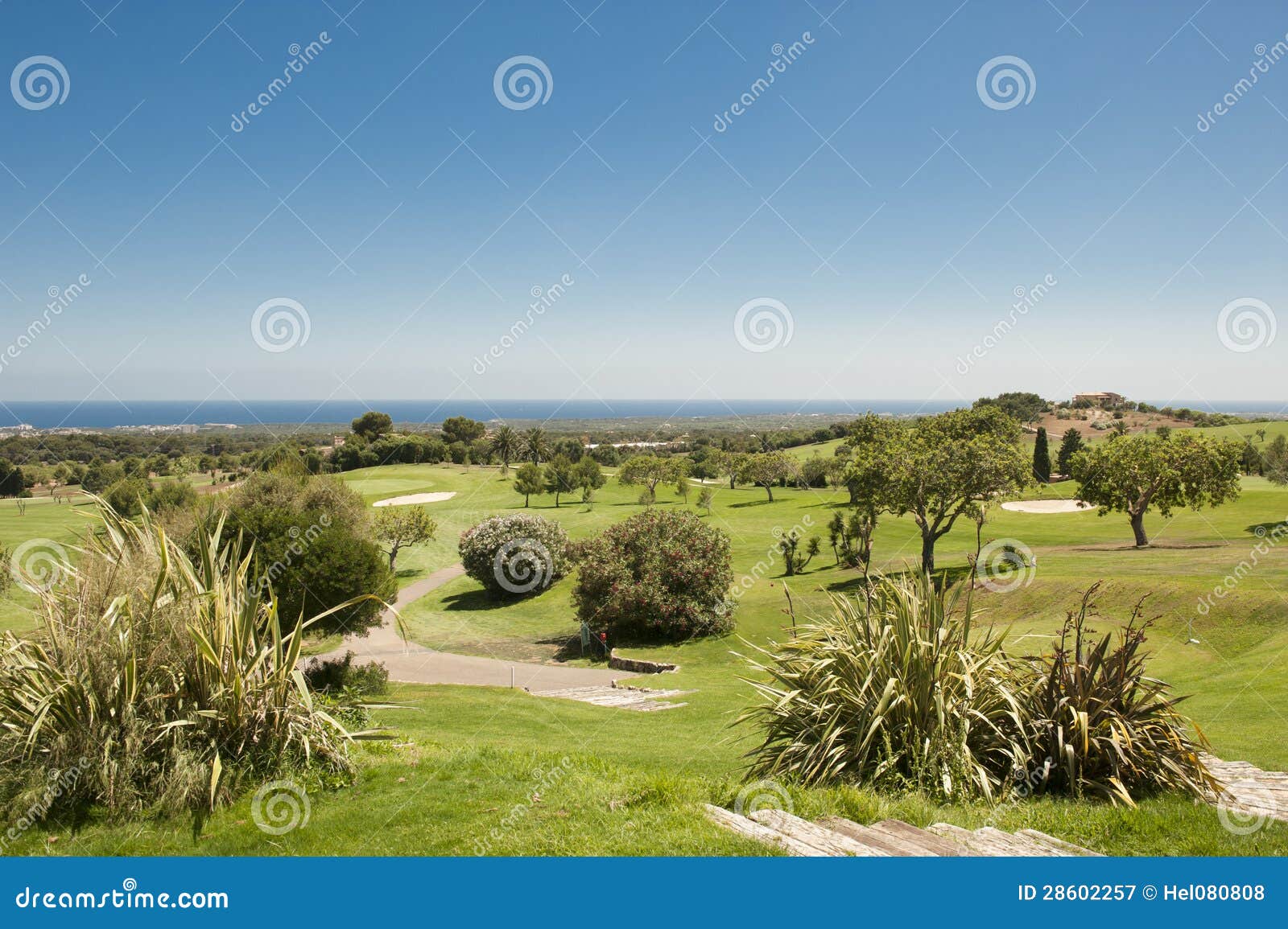 Golf Course in Spain - Majorca Stock Image - Image of mallorca, spain ...