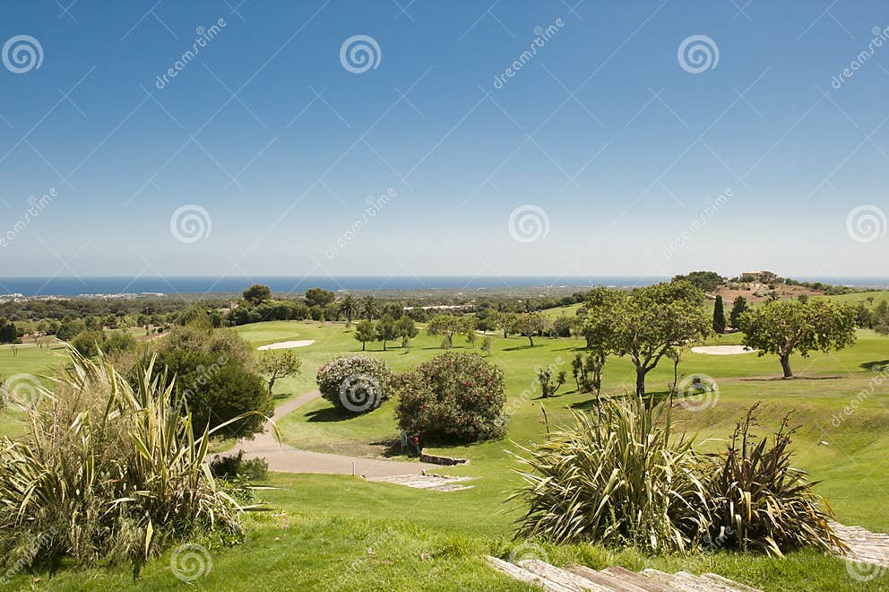 Golf Course in Spain - Majorca Stock Image - Image of mallorca, spain ...