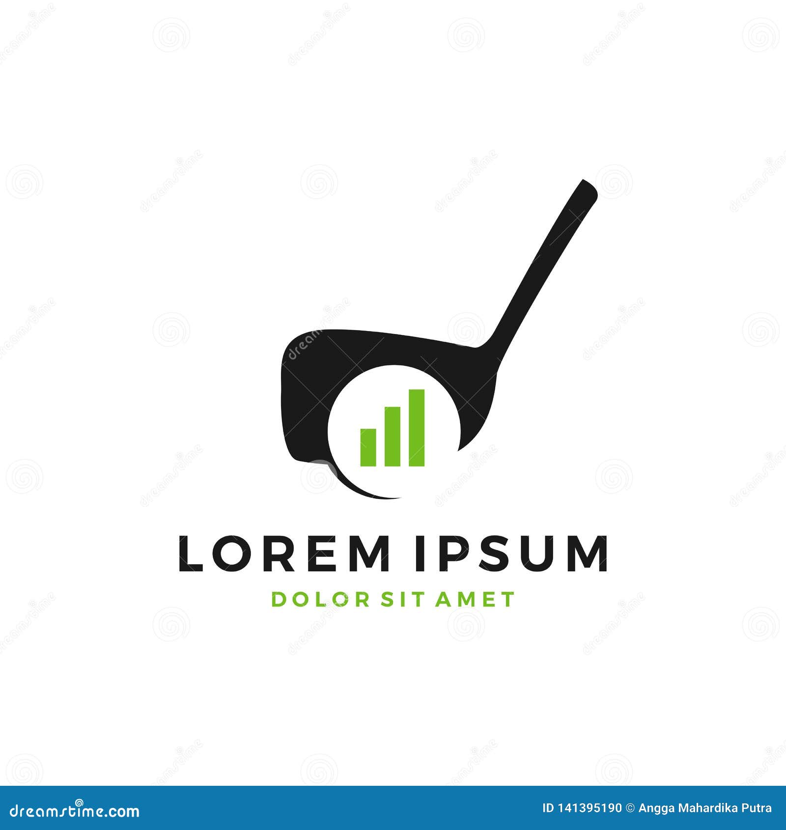 Golf Course Training Development Chart Bar Logo Stock Illustration ...