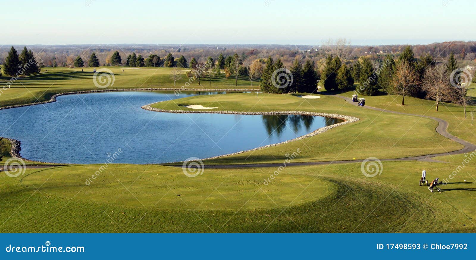 Golf course view stock image. Image of hazard, hill, play - 17498593