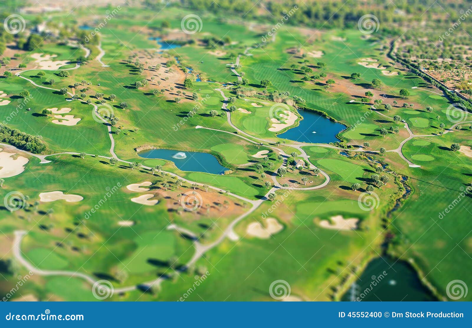 Golf course. stock photo. Image of hole, color, golfer - 45552400