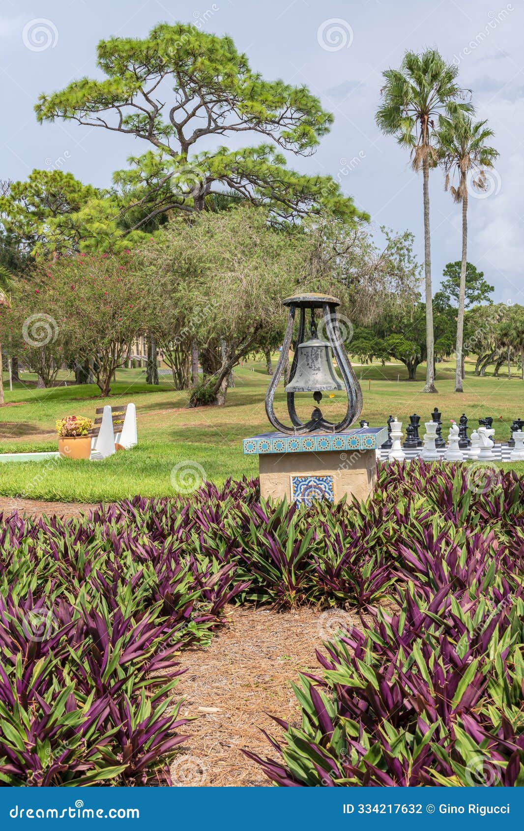 Golf Courses and Palm Trees Landscape Florida State Stock Photo - Image ...