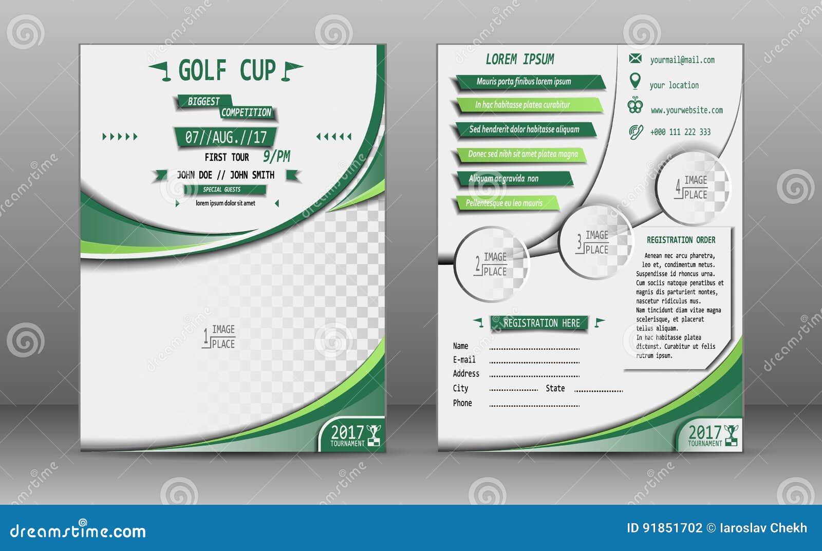 Golf cup brochure stock illustration. Illustration of abstract - 91851702