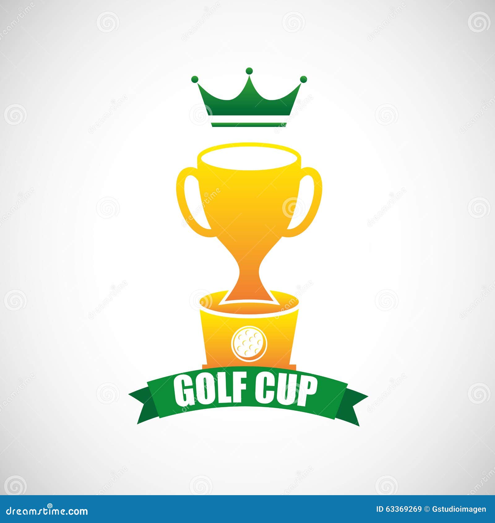Golf cup design stock vector. Illustration of symbol - 63369269
