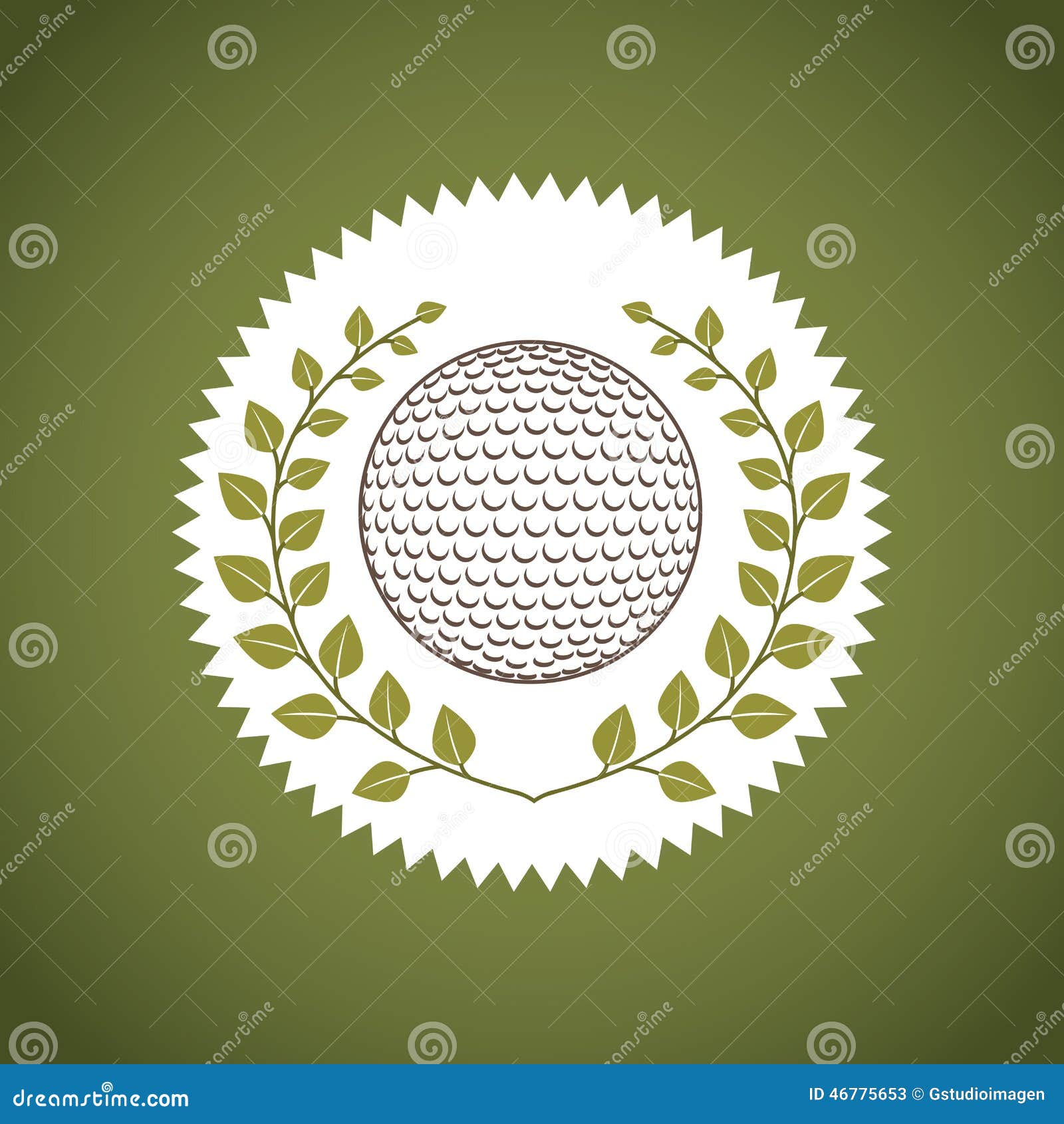 Golf design stock vector. Illustration of silhouette - 46775653