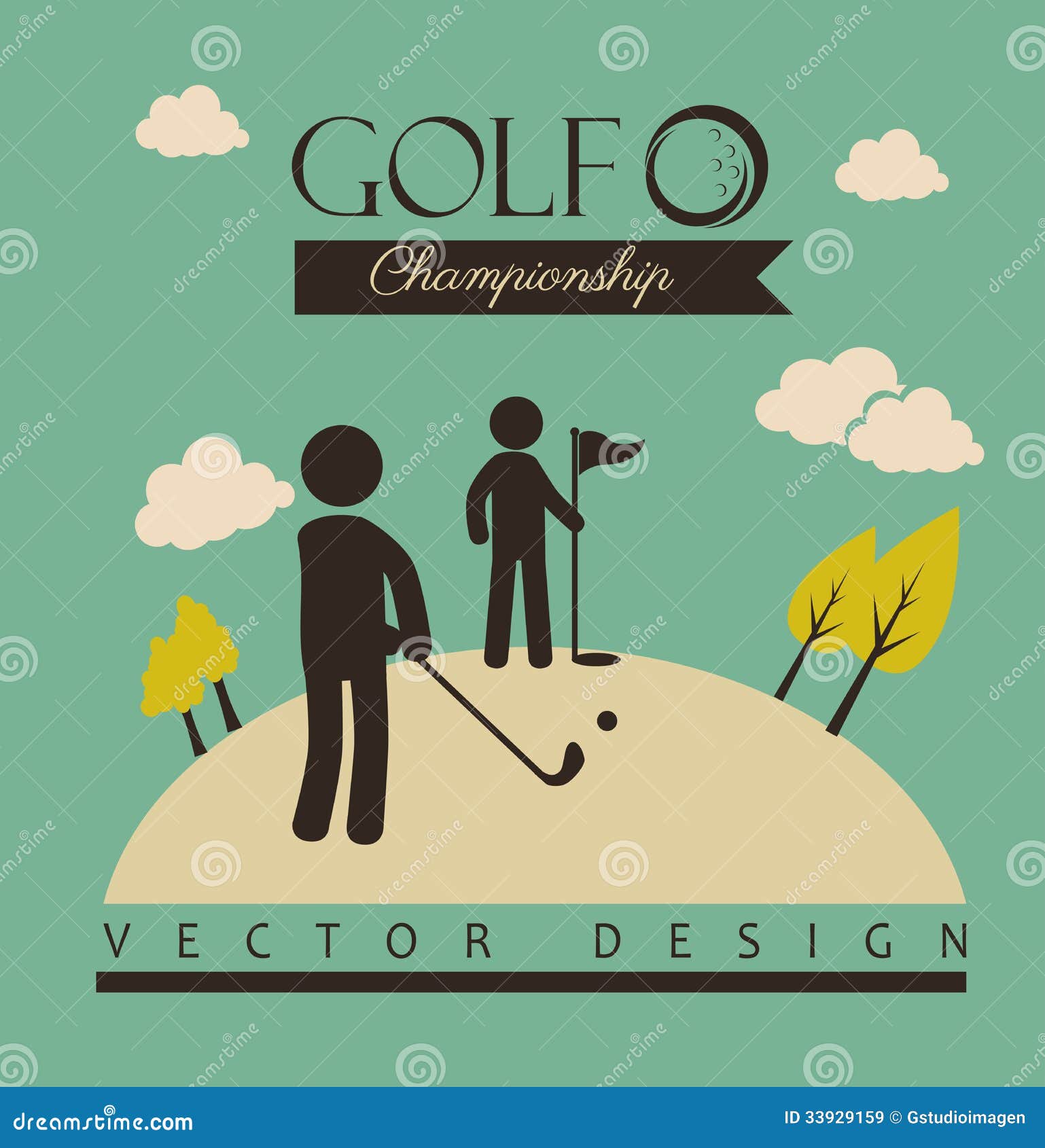 Golf design stock vector. Illustration of elegant, holes - 33929159