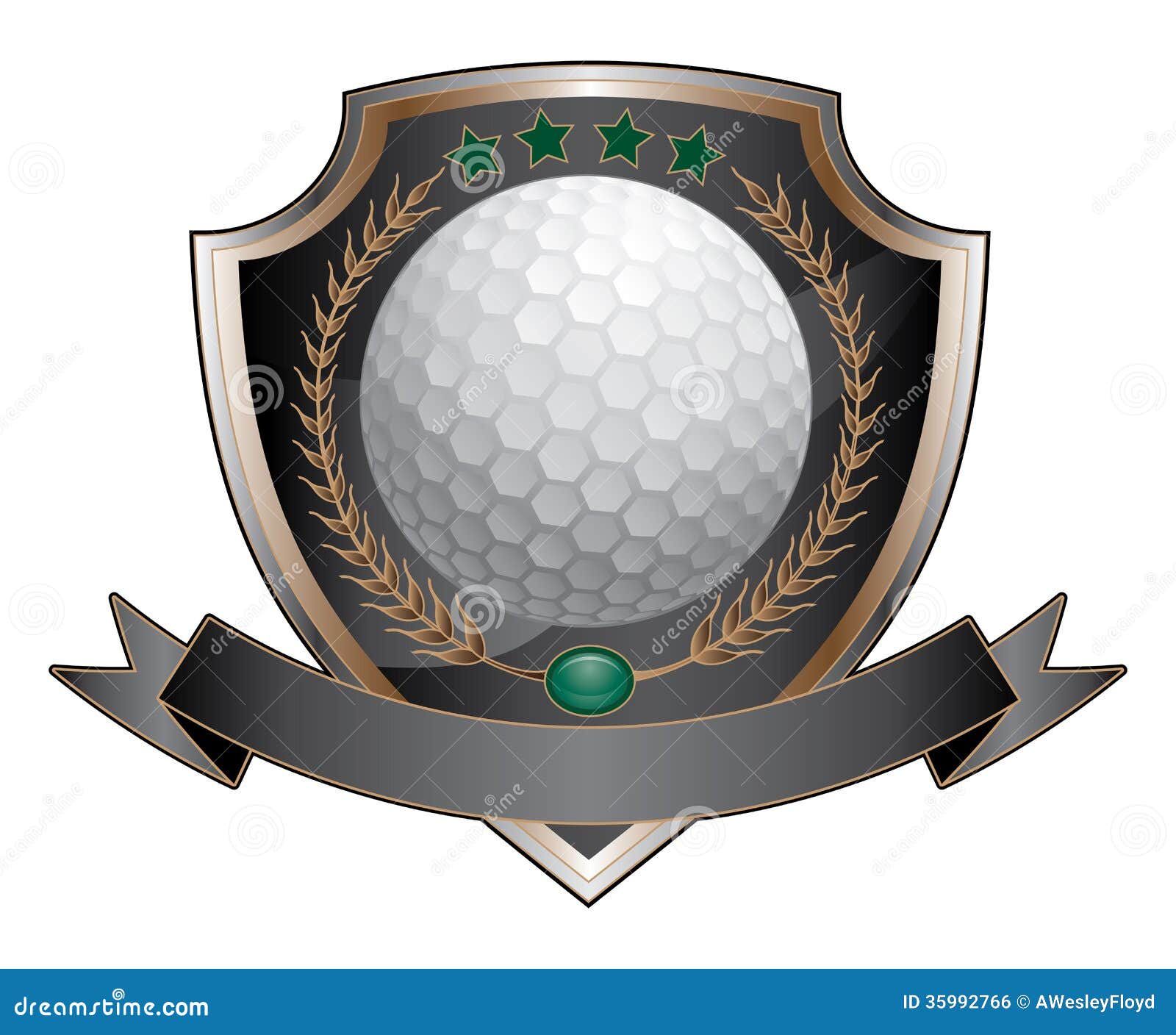 Shield Golf Ball Graphics