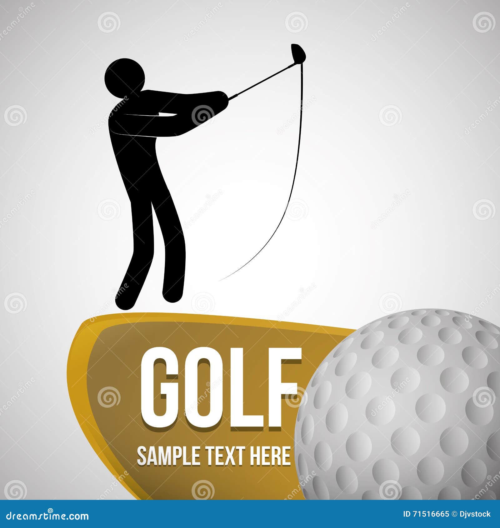 Golf Design. Sport Icon. Illustration, Editable Vector Stock Vector ...
