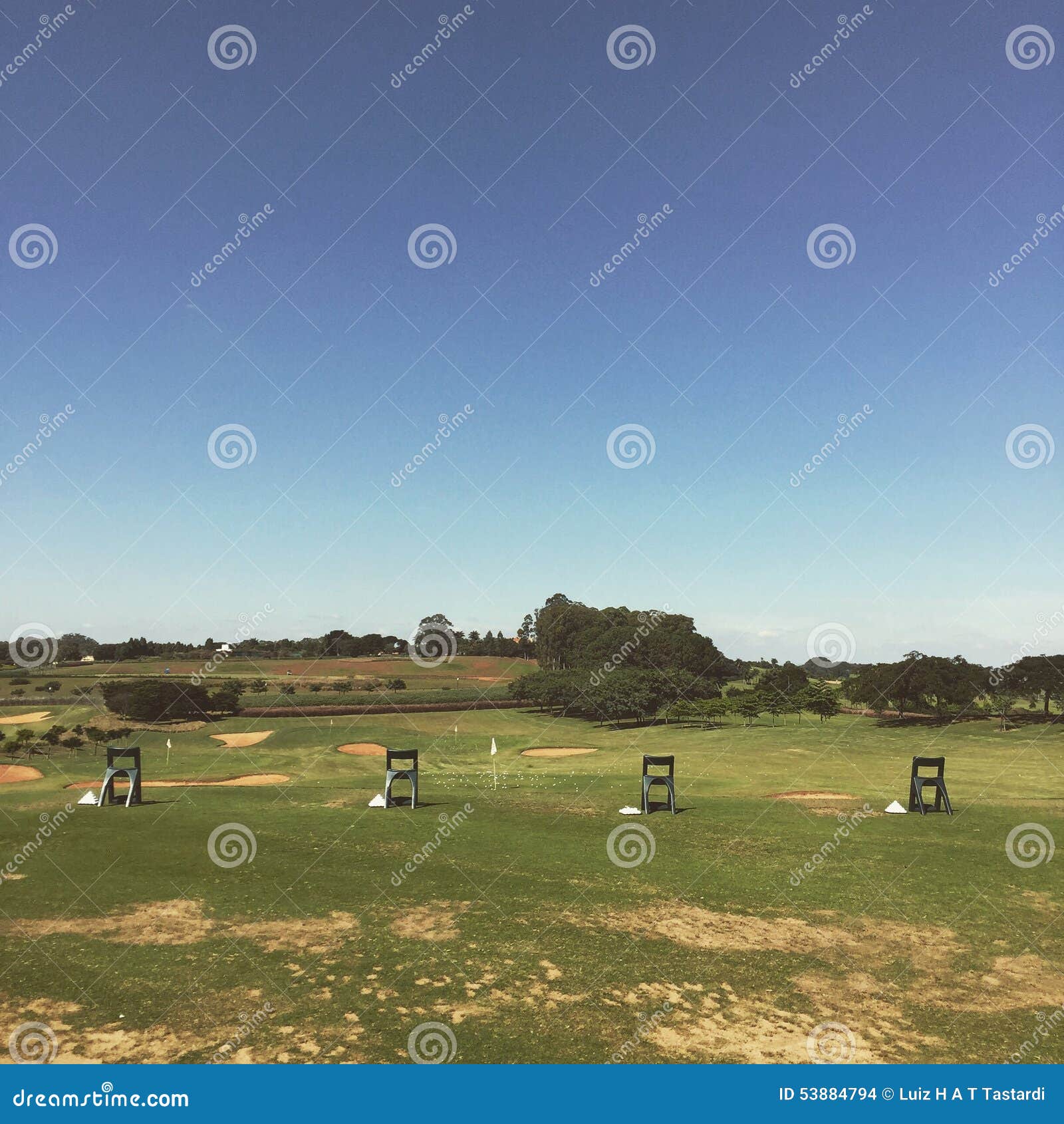 Golf drive range stock photo. Image of balls, range, place - 53884794