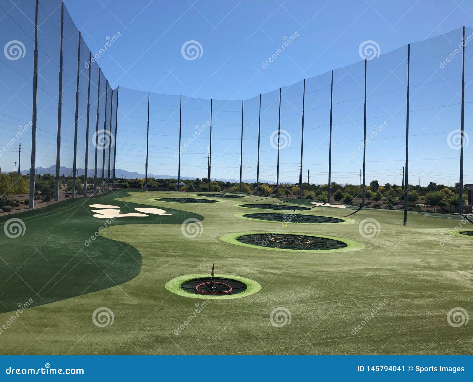 Golf Driving Range. editorial photo. Image of background - 145794041