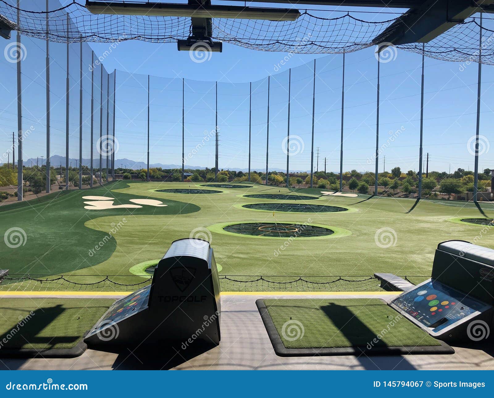 Golf Driving Range. editorial photography. Image of city - 145794067