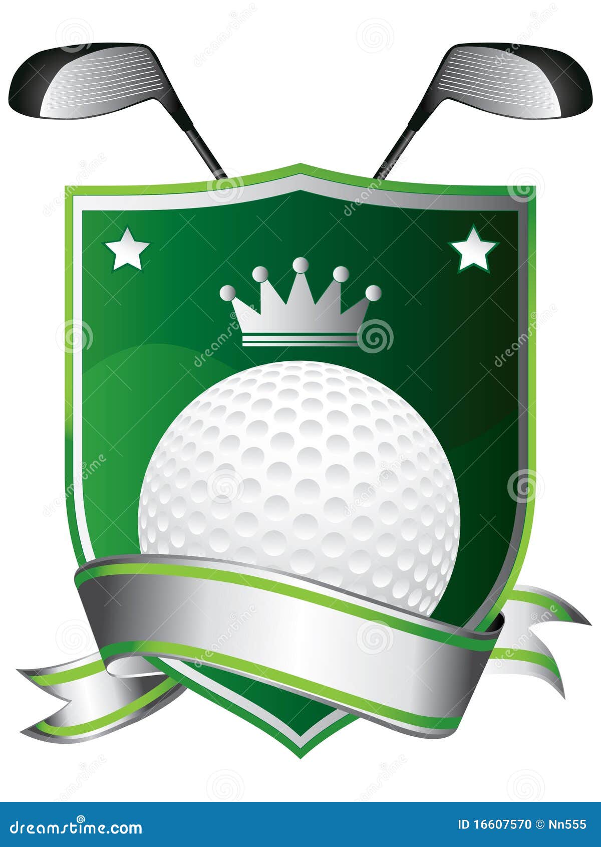 Golf Emblem. Club And Ball Sport Game Tournament Label, Course Badge ...