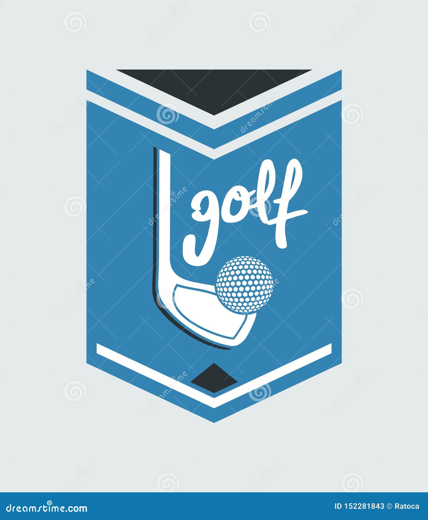 Golf emblem design stock vector. Illustration of green - 152281843