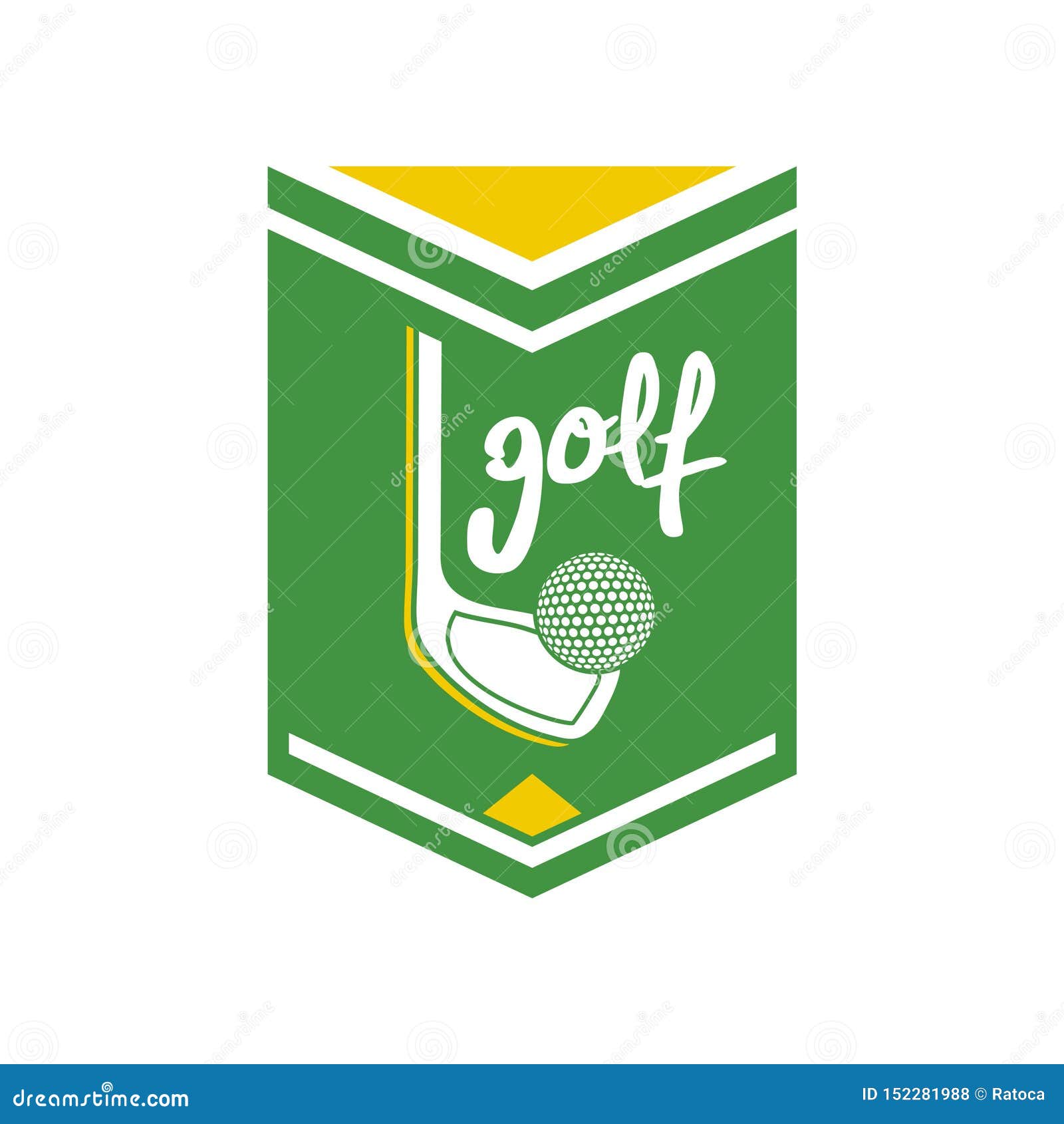 Golf emblem design stock vector. Illustration of badge - 152281988
