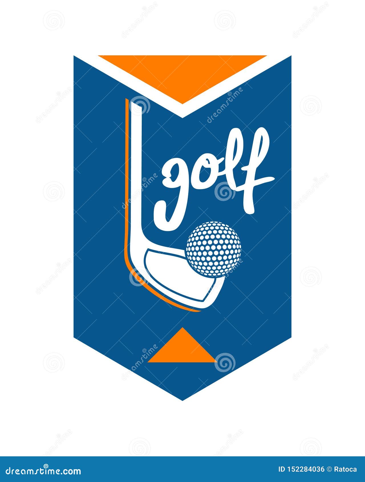 Golf emblem design stock vector. Illustration of club - 152284036