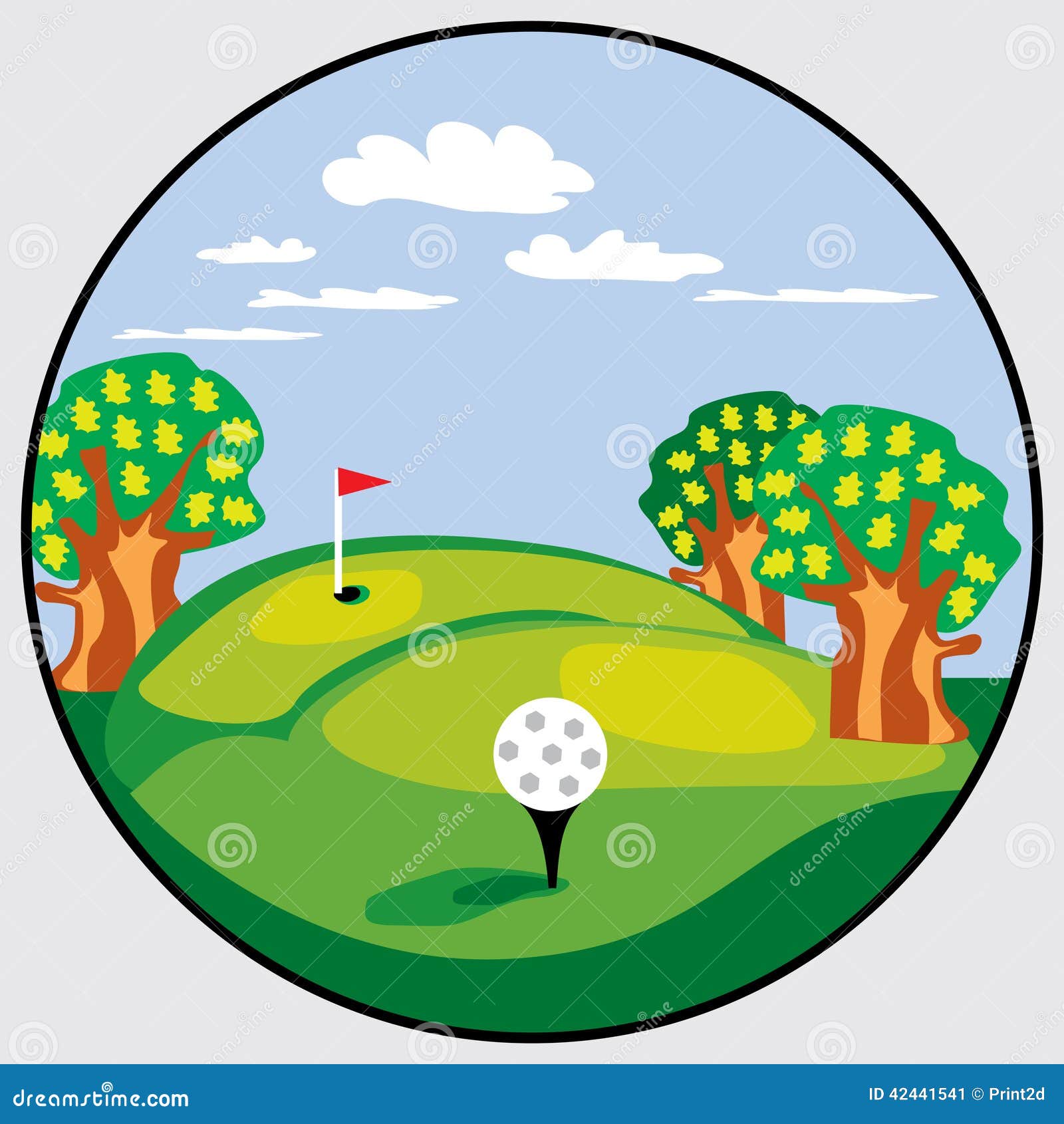 Golf emblem stock vector. Illustration of traditional - 42441541