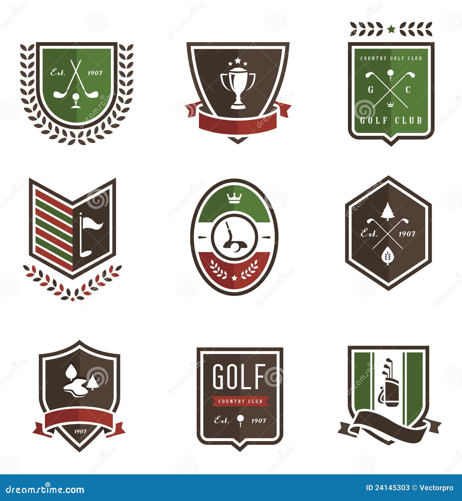 Golf Emblems stock vector. Illustration of winner, prize - 24145303
