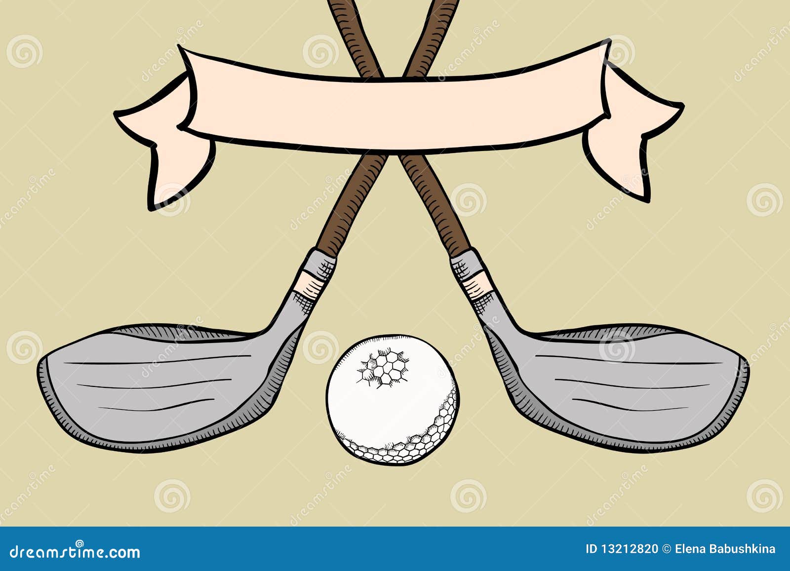 Set Of Golf Equipment And Attributes For The Game. Vector Illustration ...