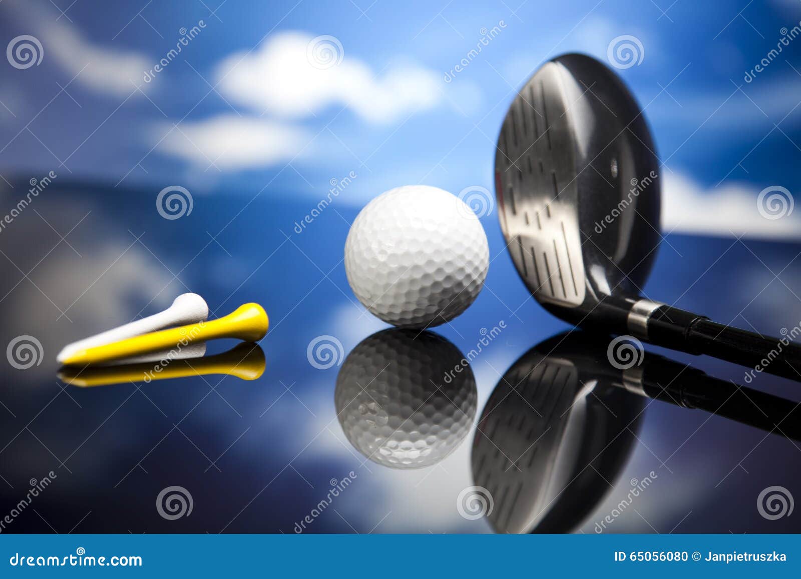 Golf Equipment, Vivid Colorful Theme Stock Photo - Image of ...