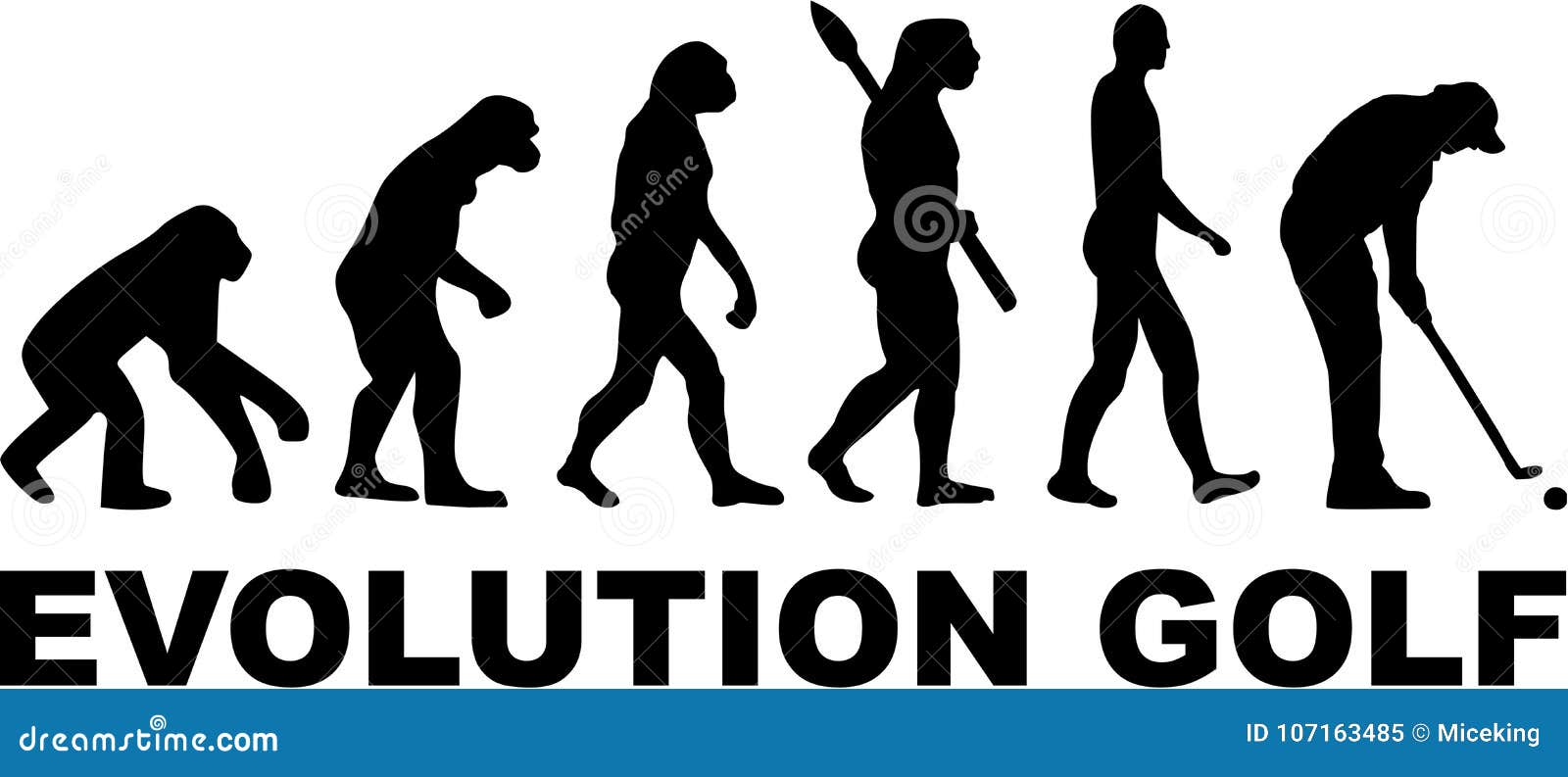 Evolution Of A Golf Player Vector Illustration | CartoonDealer.com ...