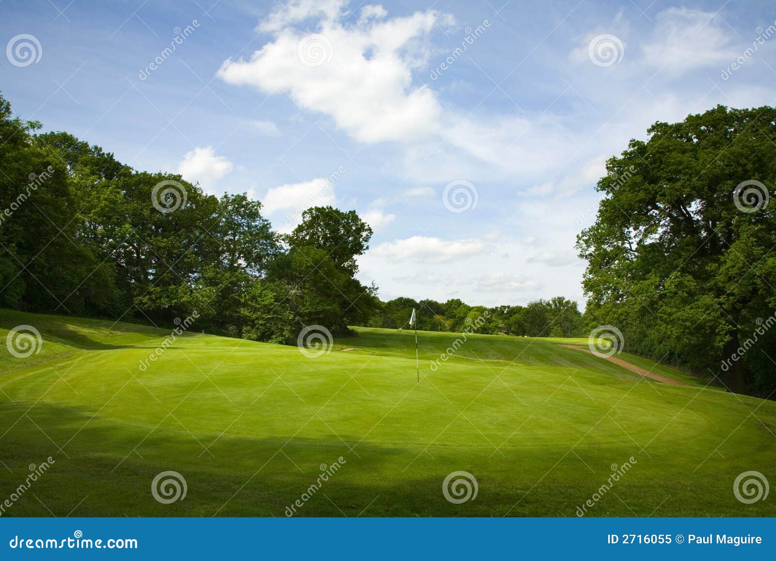 Golf fairway stock image. Image of fairway, pole, serenity - 2716055