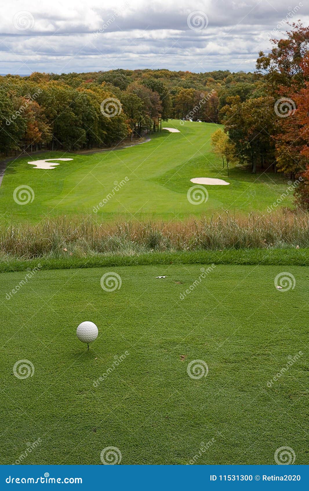 Golf Fairway in Autumn stock photo. Image of putter, ravine - 11531300