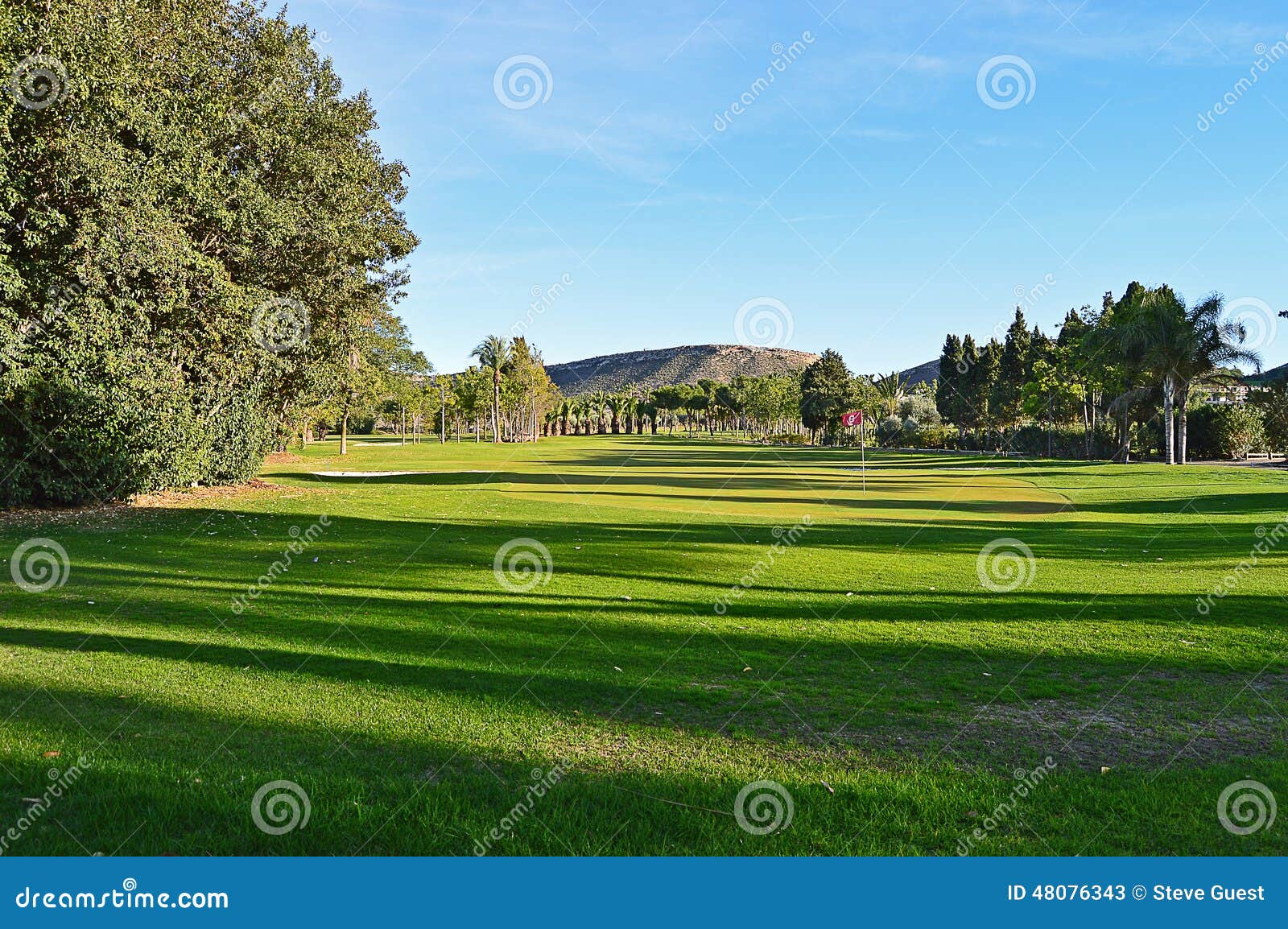 A Golf Fairway a Very Green Golf Course Stock Image - Image of driver ...