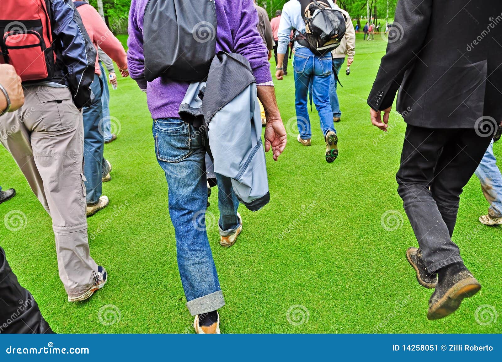 Golf fans stock image. Image of golf, direction, walk - 14258051