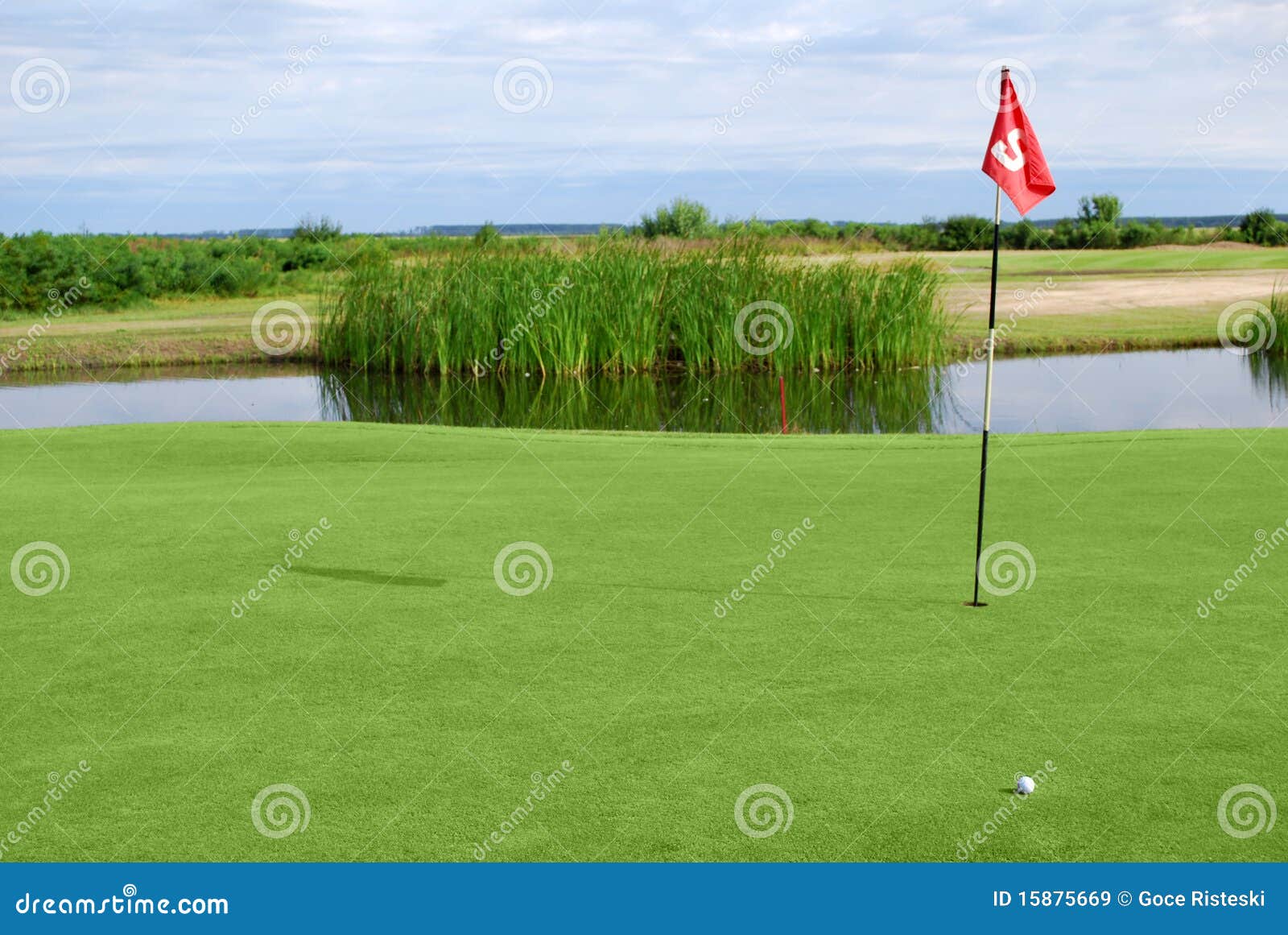 Golf field stock image. Image of golfball, golf, season - 15875669