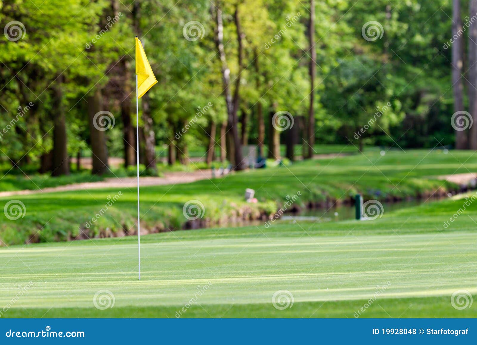 Golf field stock photo. Image of woodland, idyllic, land - 19928048