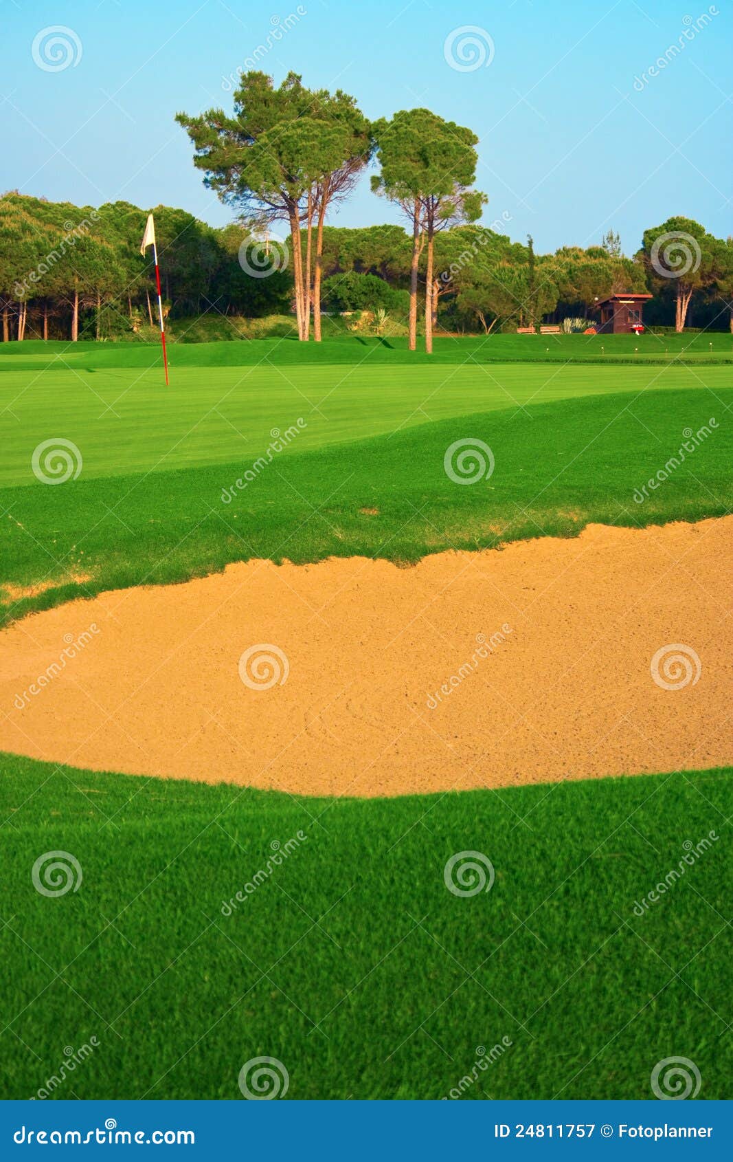 Golf field stock image. Image of ground, luxury, color - 24811757