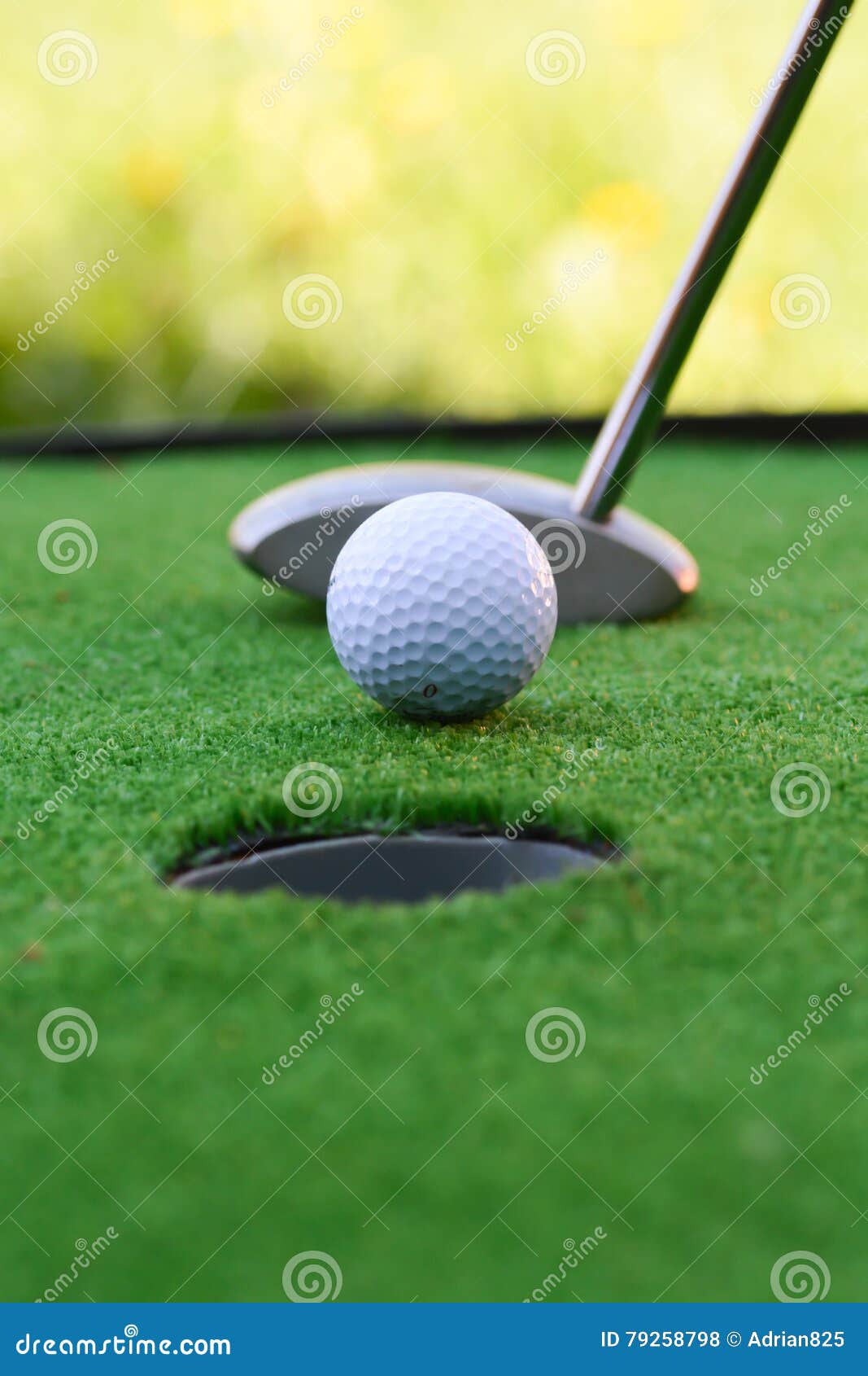 Golf Field Hole with Cross and Ball Stock Photo - Image of cross, game ...