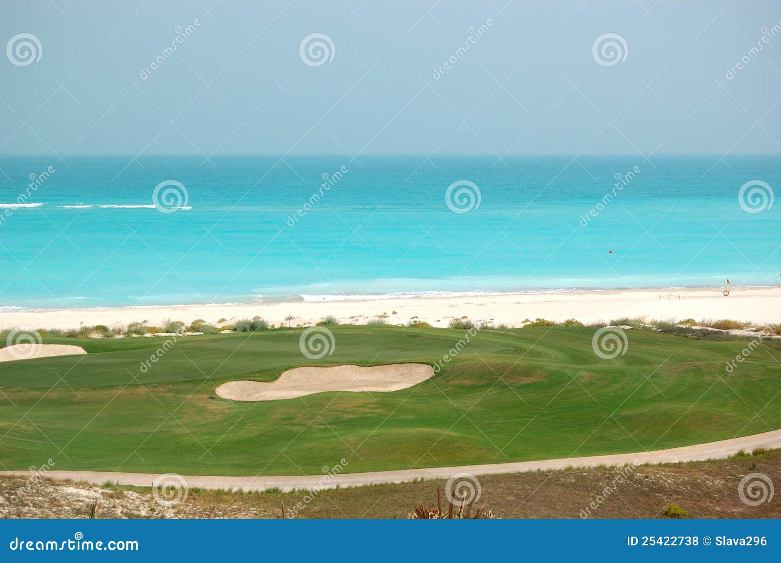 Golf Field Near Beach of the Luxury Hotel Stock Photo - Image of ...