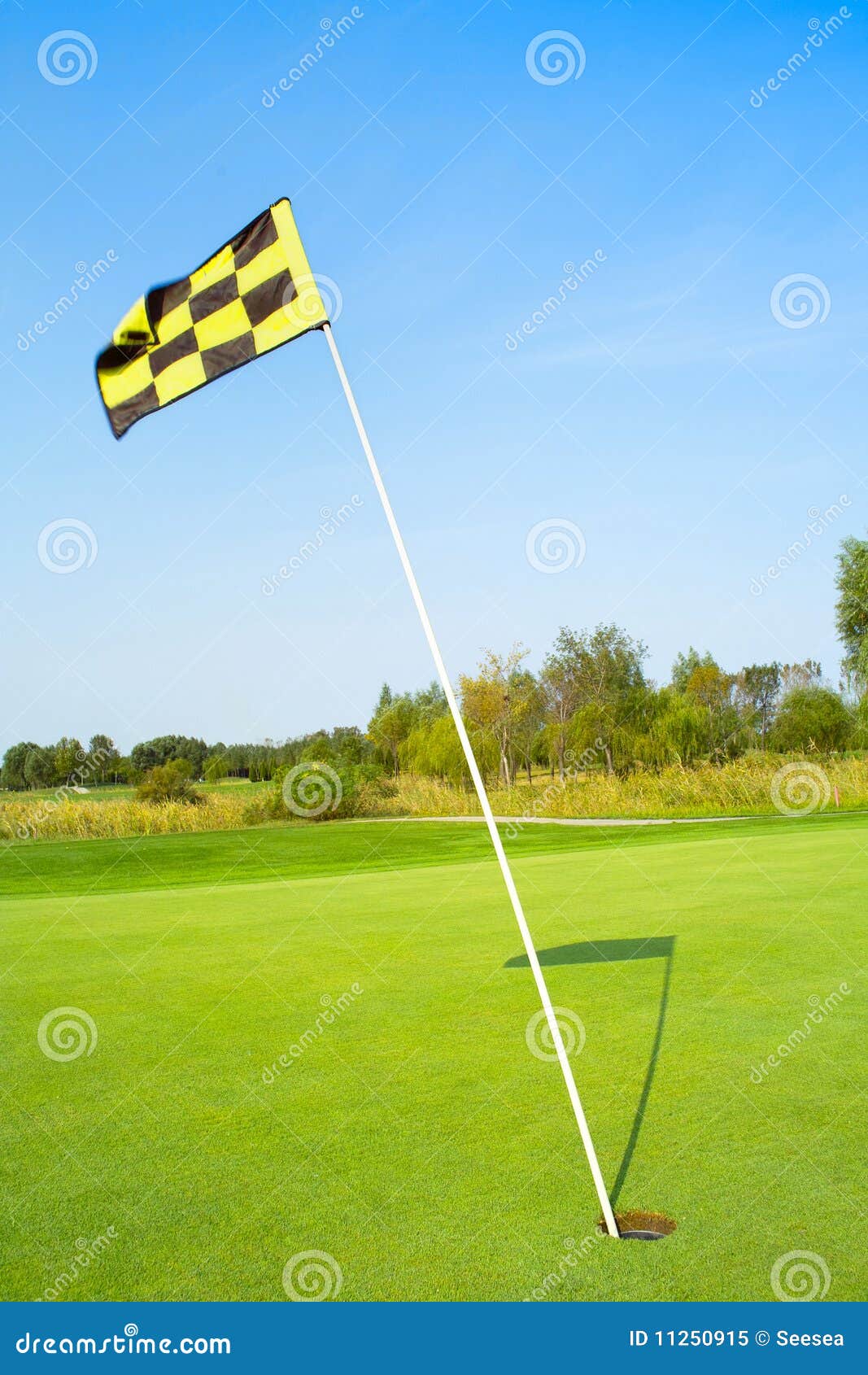 Golf flag stock image. Image of lawn, golf, mark, autumn - 11250915