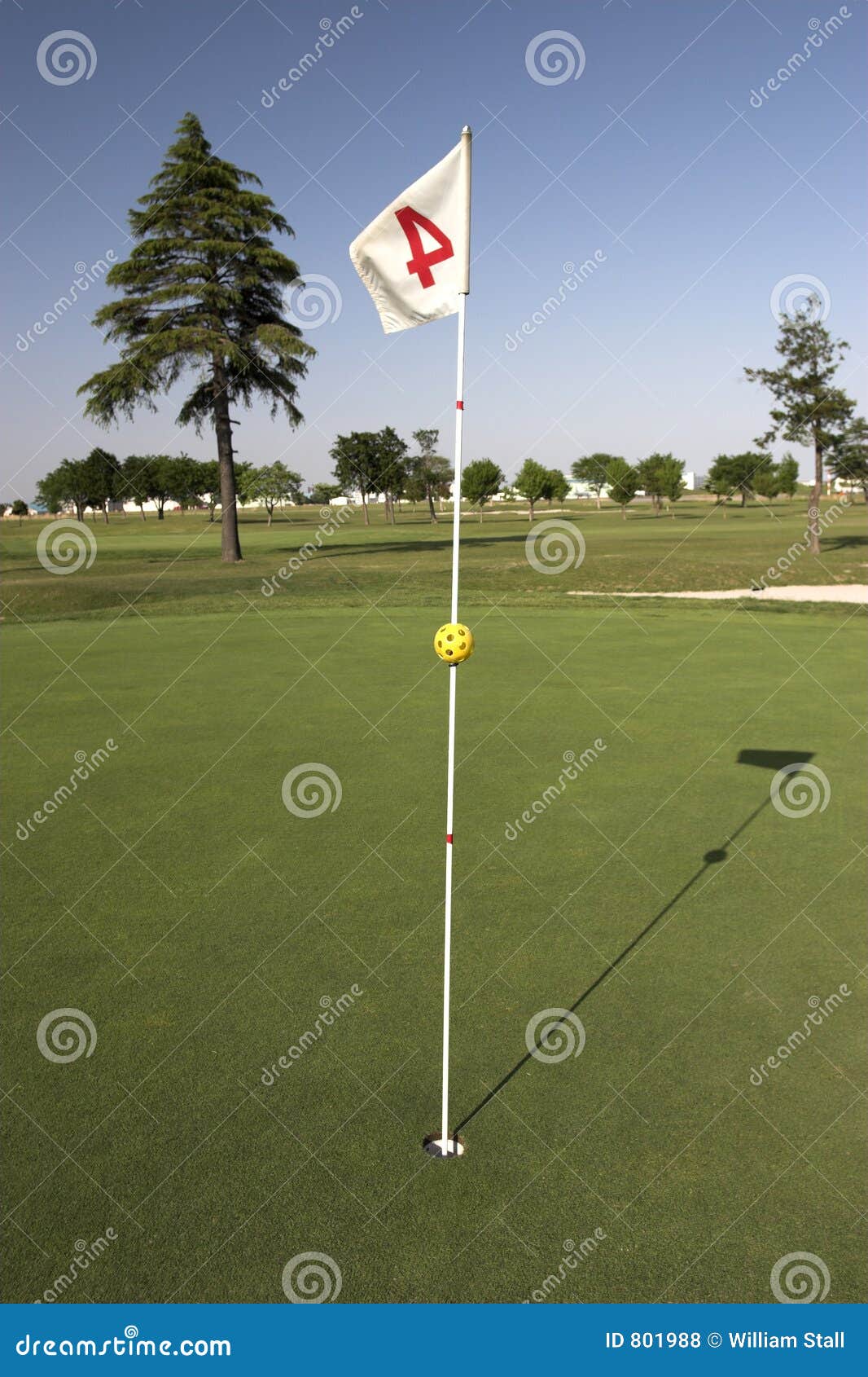 Golf flag stock photo. Image of shadows, hole, green, bogie - 801988